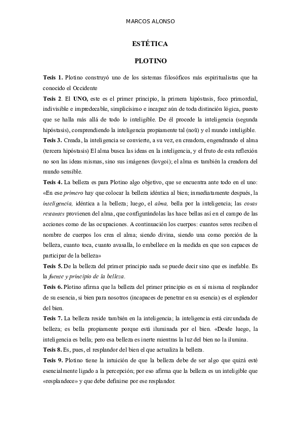 (DOC) ESTÉTICA PLOTINO