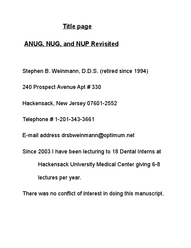 (DOC) ANUG, NUG, and NUP revisited