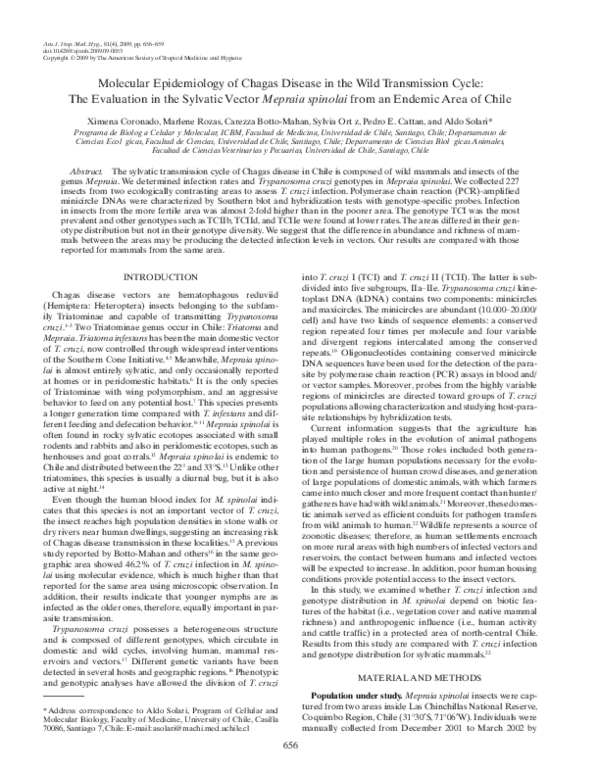 (PDF) Molecular Epidemiology of Chagas Disease in the Wild Transmission ...