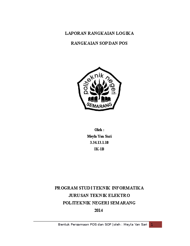 (DOC) LAPORAN RANGKAIAN LOGIKA RANGKAIAN SOP DAN POS PROGRAM STUDI ...