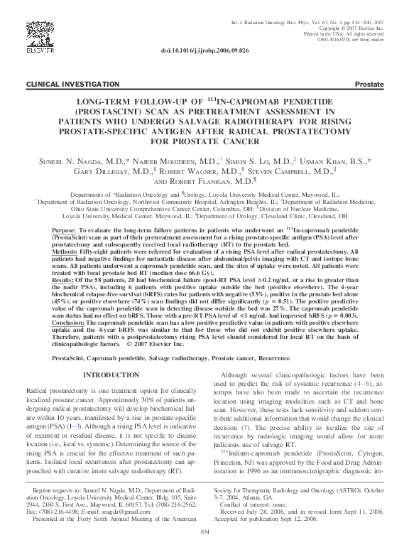 (PDF) Long-term follow-up of 111In-capromab pendetide (ProstaScint ...