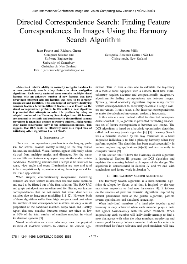 (PDF) Directed correspondence search: Finding feature correspondences ...