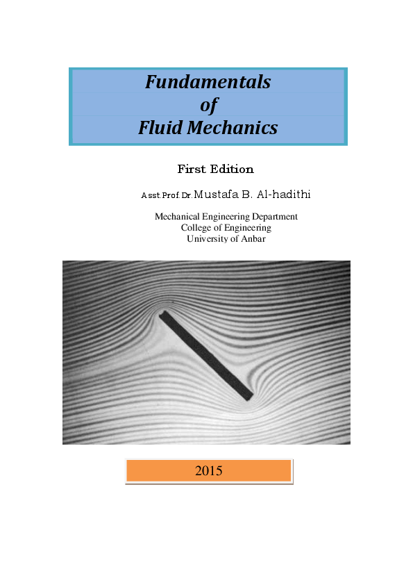 (PDF) Fundamentals of Fluid Mechanics