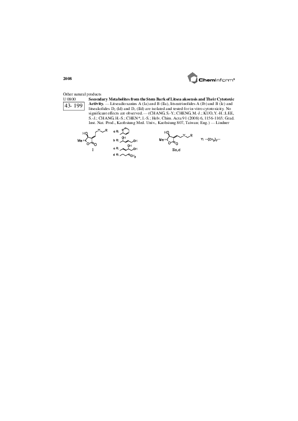 (PDF) ChemInform Abstract: Secondary Metabolites from Entomopathogenic ...