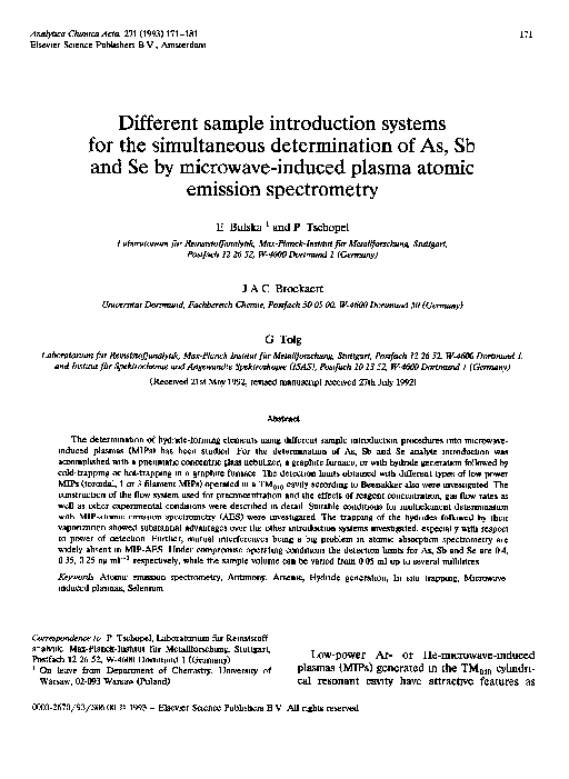(PDF) Different sample introduction systems for the multaneous ...