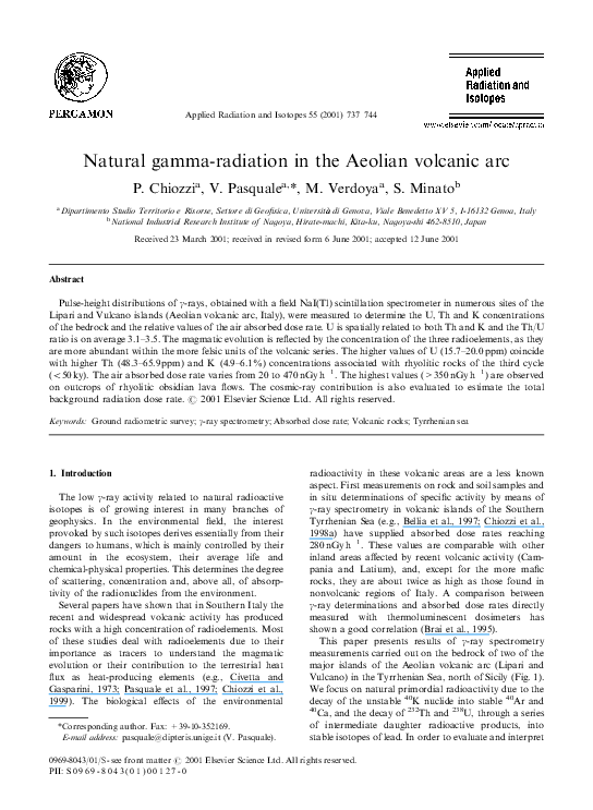 (PDF) Natural gamma-radiation in the Aeolian volcanic arc