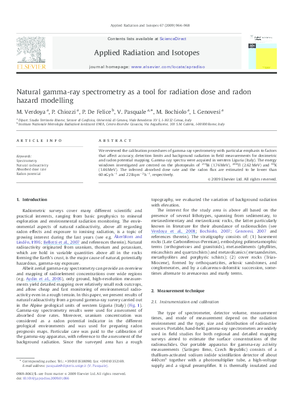 (PDF) Natural gamma-ray spectrometry as a tool for radiation dose and ...