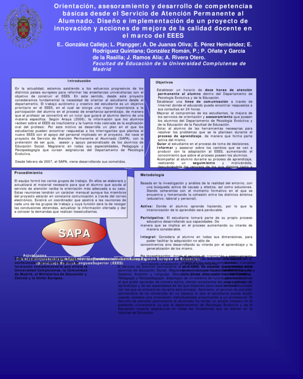 (PDF) POSTER: Orientación, asesoramiento y desarrollo de competencias ...