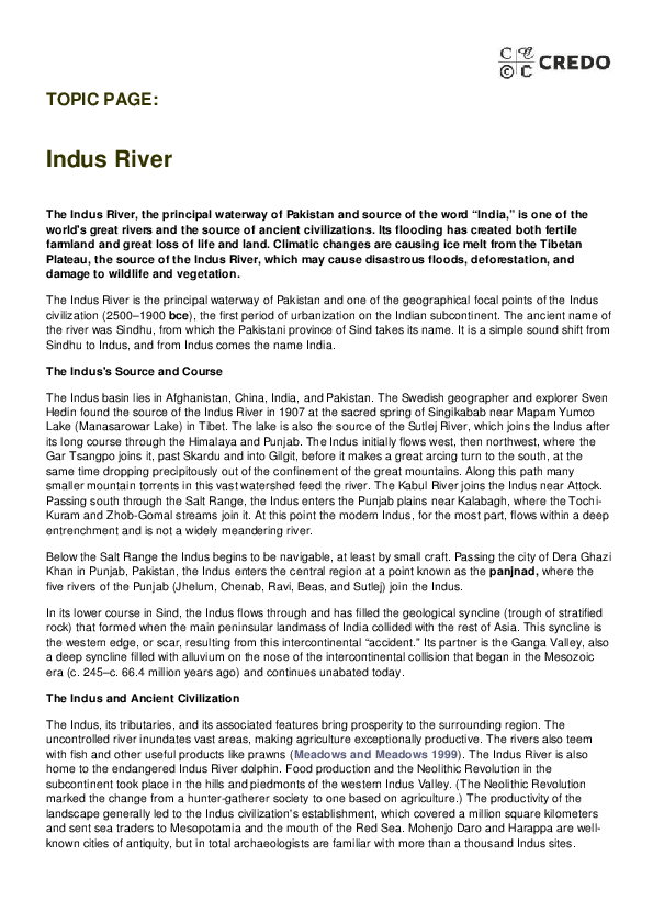 (PDF) Indus River