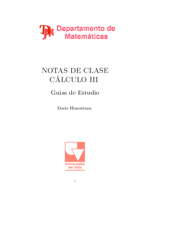 (PDF) NOTAS DE CLASE CÁLCULO III