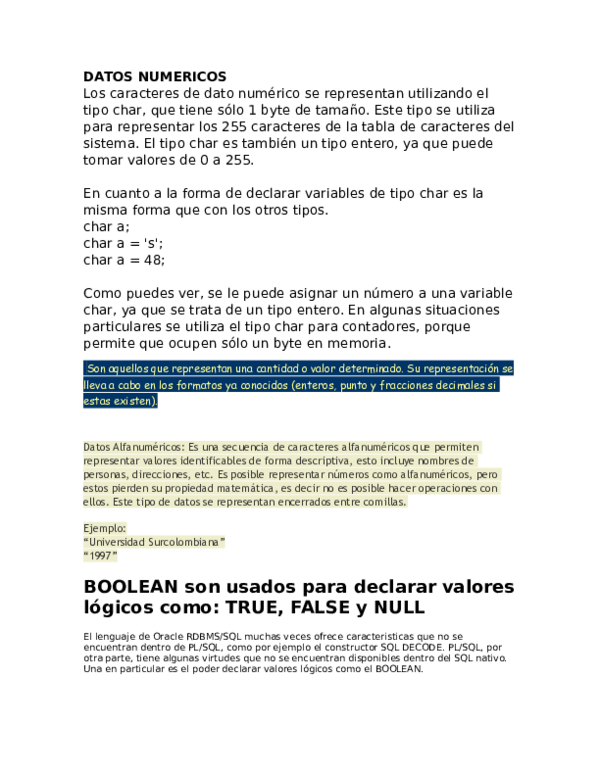 (DOC) DATOS NUMERICOS