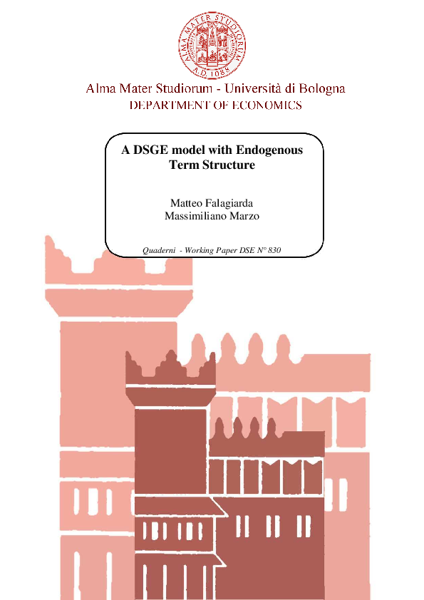 (PDF) A DSGE Model with Endogenous Term Structure