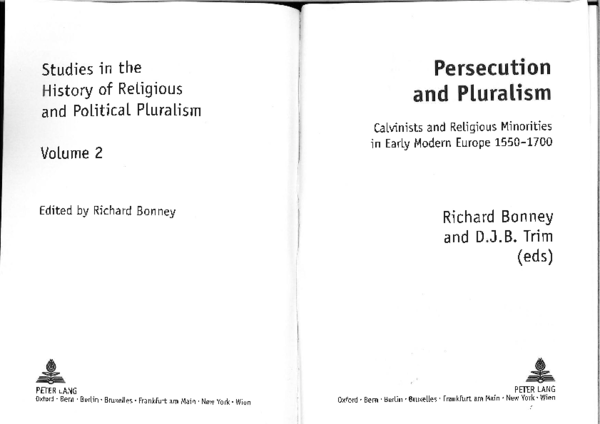 (PDF) Judith Pollmann, 'From coexistence to confessional segregation ...