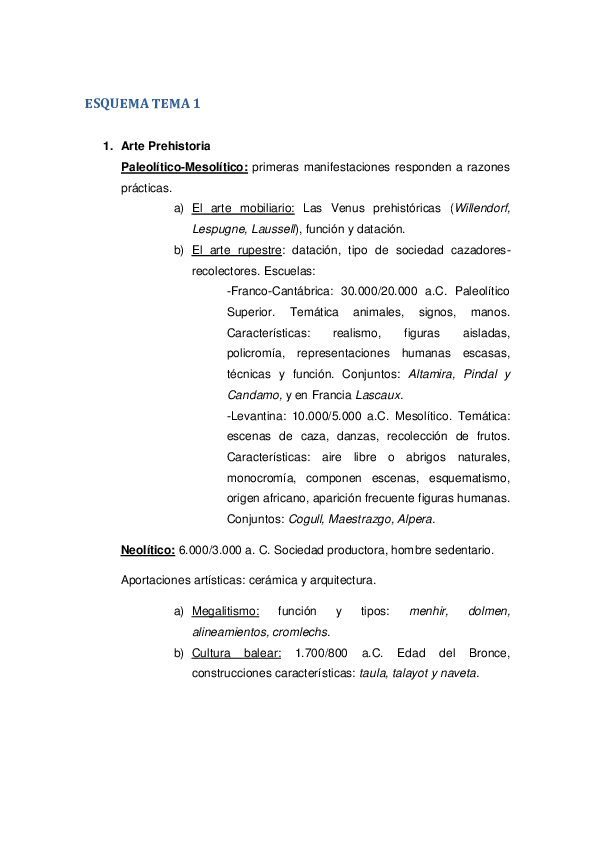 (PDF) ESQUEMA UD 1: PREHISTORIA Y MUNDO ANTIGUO