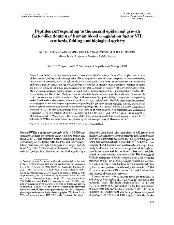 (PDF) Peptides corresponding to the second epidermal growth factor-like ...