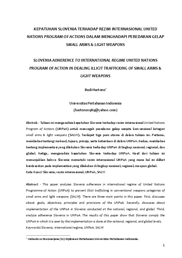 (PDF) Kepatuhan Slovenia terhadap Rezim Internasional United Nations ...