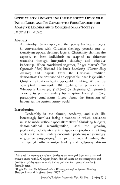 (PDF) Opposability: Unearthing Christianity's Opposable Inner Logic and ...