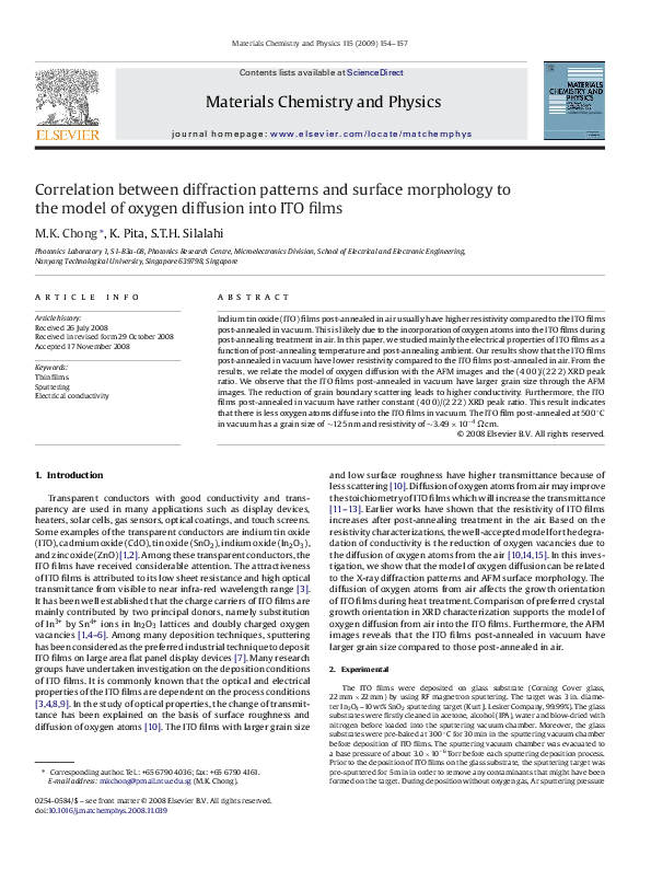 (PDF) Correlation between diffraction patterns and surface morphology ...