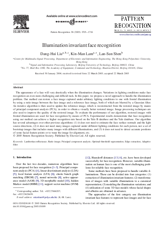Pdf Illumination Invariant Face Recognition
