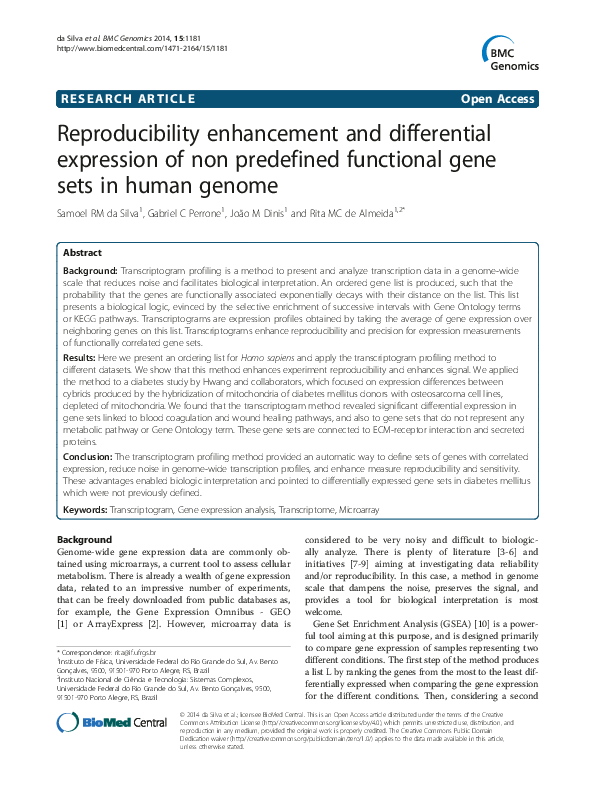(PDF) Reproducibility enhancement and differential expression of non ...