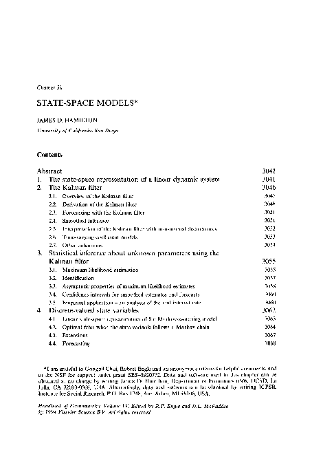 (PDF) State-space models