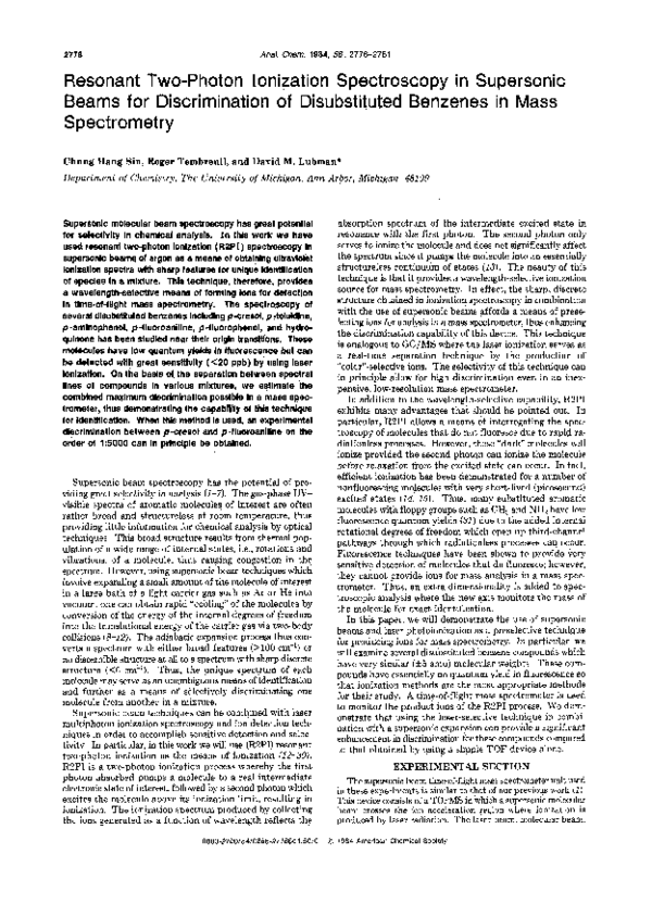 (PDF) Resonant two-photon ionization spectroscopy in supersonic beams for discrimination of ...