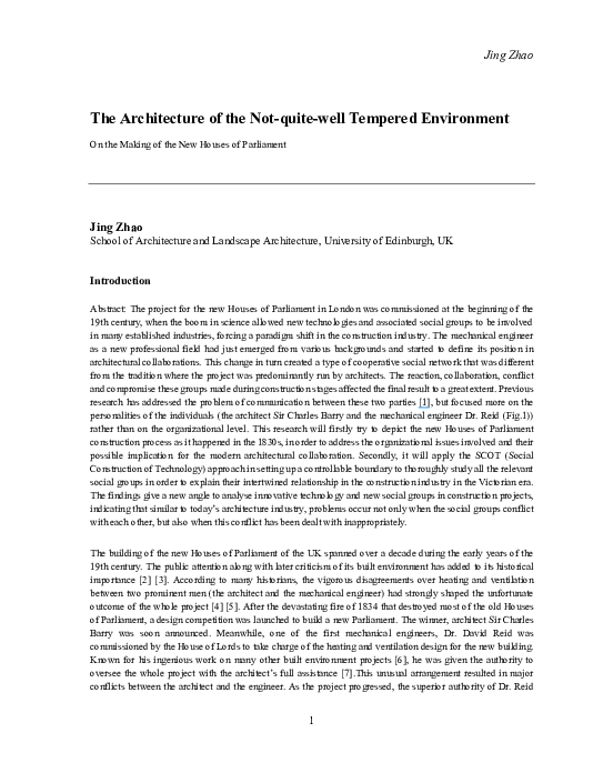 (PDF) The Architecture of the Not-quite-well-tempered Environment