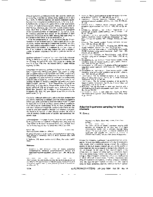 (PDF) Adaptive importance sampling for fading channels