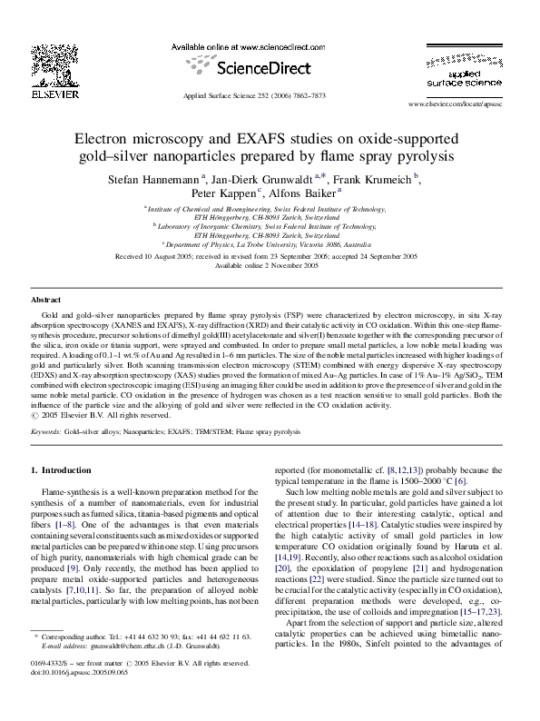 (PDF) Formation and Thermal Stability of Au2O3 on Gold Nanoparticles ...