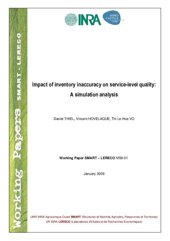 (PDF) Impact of inventory inaccuracy on service-level quality: A ...