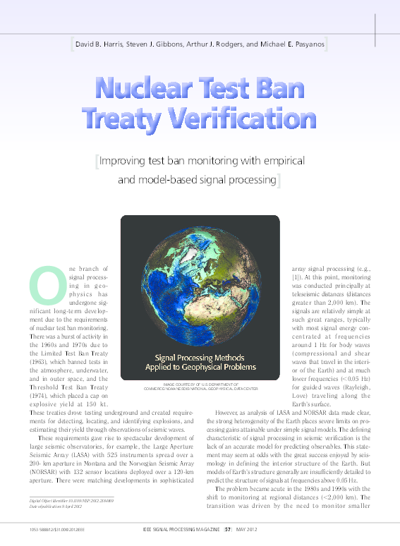 (PDF) Nuclear Test Ban Treaty Verification: Improving Test Ban ...