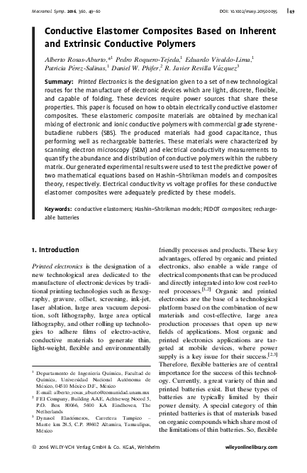 (PDF) Conductive Elastomer Composites Based on Inherent and Extrinsic ...