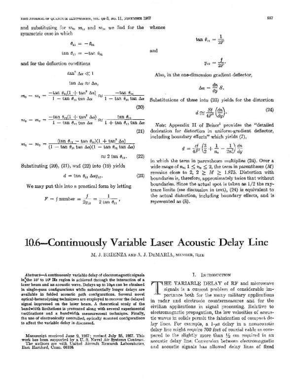 (PDF) 10.6 - Continuously variable laser acoustic delay line