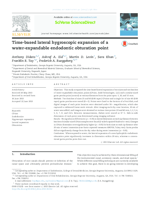 (PDF) Time-based lateral hygroscopic expansion of a water-expandable ...