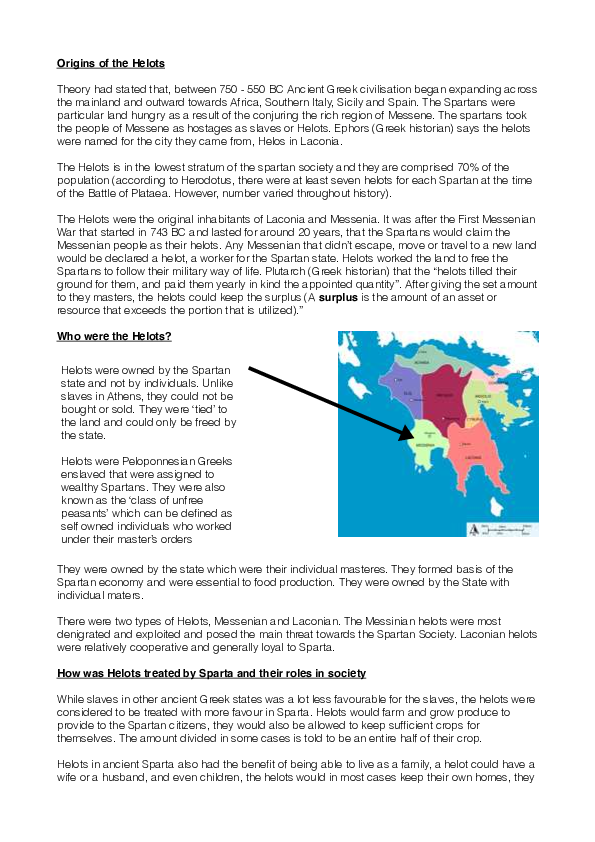 (PDF) Origins of the Helots