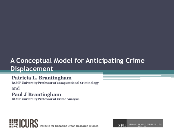 (PDF) A Conceptual Model for Anticipating Crime Displacement