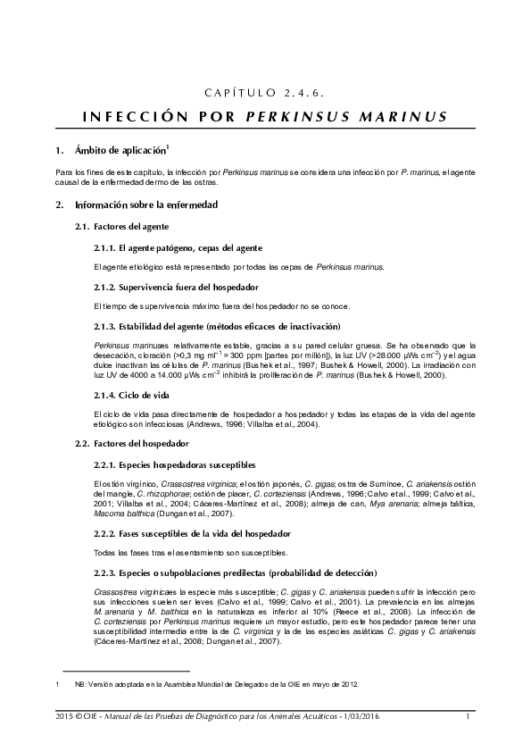 (PDF) Chapitre perkinsus marinus