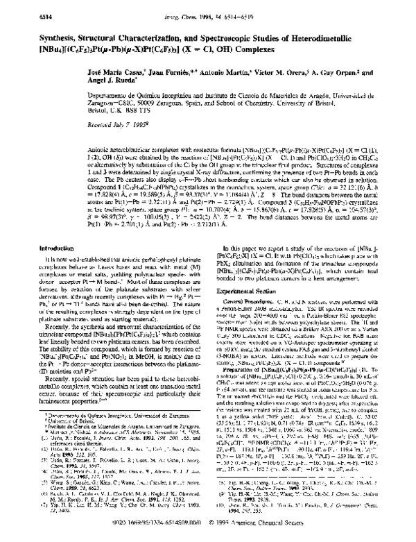 (PDF) Synthesis, Structural Characterization, and Spectroscopic Studies ...