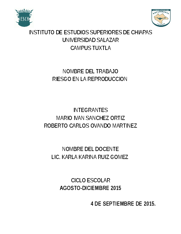 (DOC) INSTITUTO DE ESTUDIOS SUPERIORES DE CHIAPAS UNIVERSIDAD SALAZAR CAMPUS TUXTLA | gabriel ...