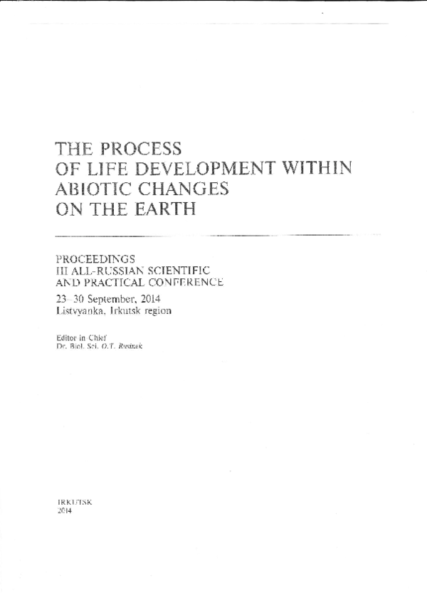 (PDF) Coevolution of Biotic and Abiotic Processes and Events in the Early and Middle Paleozoic ...