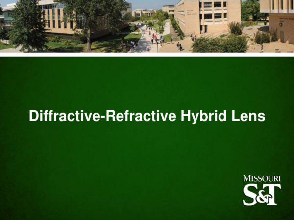 (PDF) Diffractive-Refractive Hybrid Lens