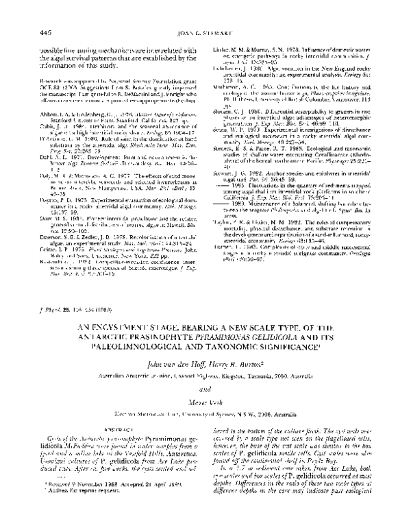 (PDF) AN ENCYSTMENT STAGE, BEARING A NEW SCALE TYPE, OE THE ANTARCTIC ...