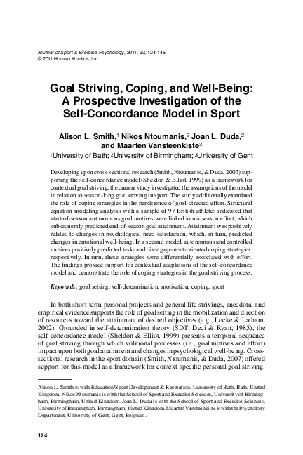 (PDF) Goal striving, coping, and well-being: a prospective ...