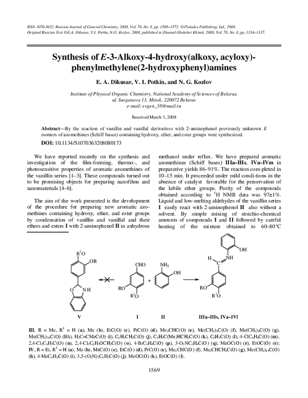 (PDF) Synthesis of E-3-alkoxy-4-hydroxy(alkoxy, acyloxy ...