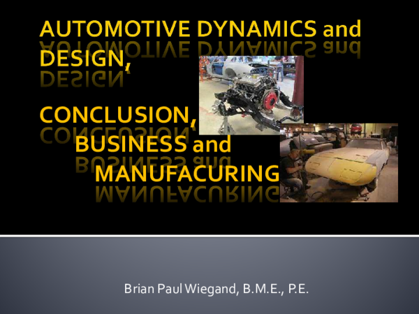 (PDF) AUTOMOTIVE DYNAMICS and DESIGN: CONCLUSION, BUSINESS and ...