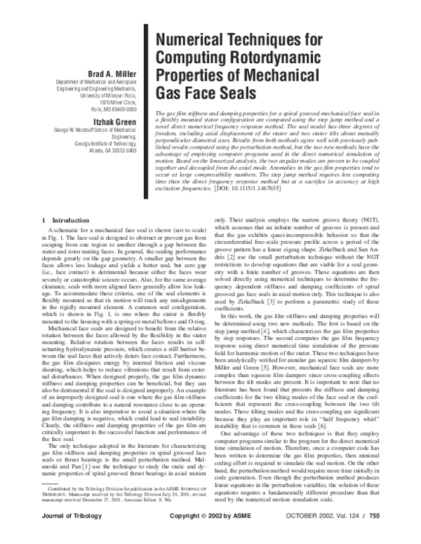 Pdf Numerical Techniques For Computing Rotordynamic Properties Of
