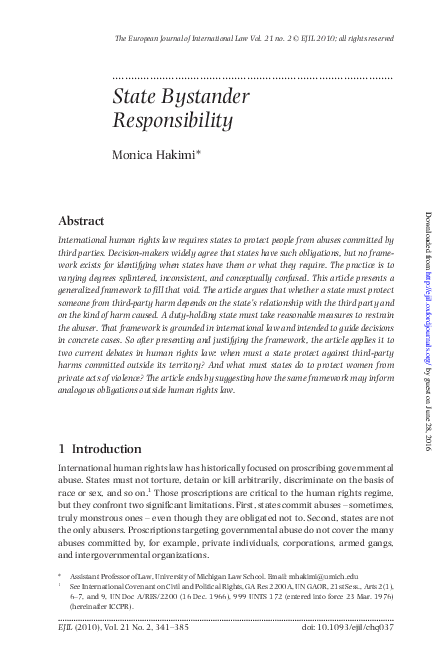 (PDF) State Bystander Responsibility
