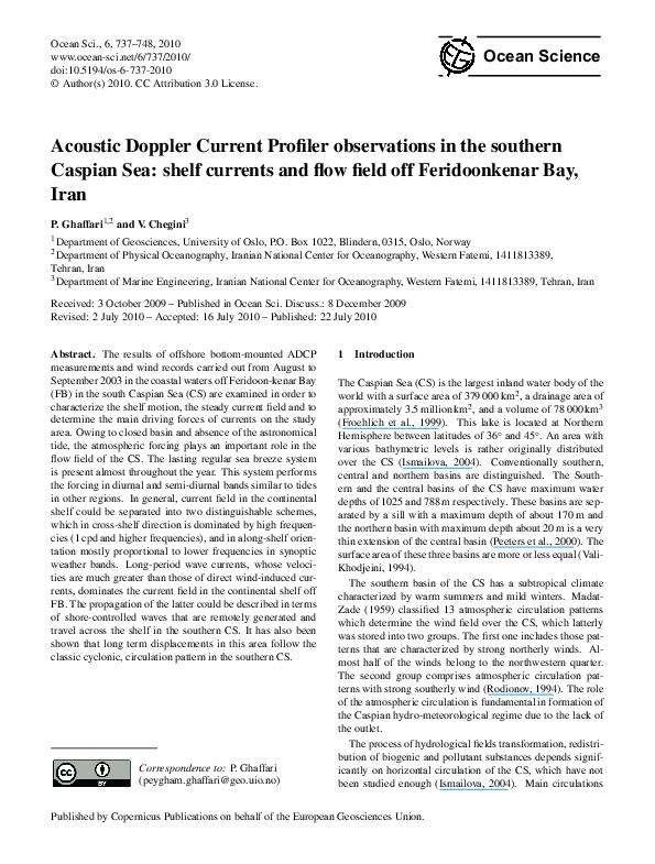 (PDF) Acoustic Doppler Current Profiler observations in the southern ...