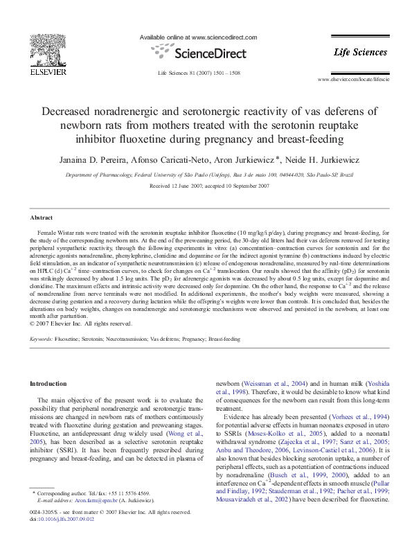 Pdf Influence Of Castration Of The Neonatal Rat On The