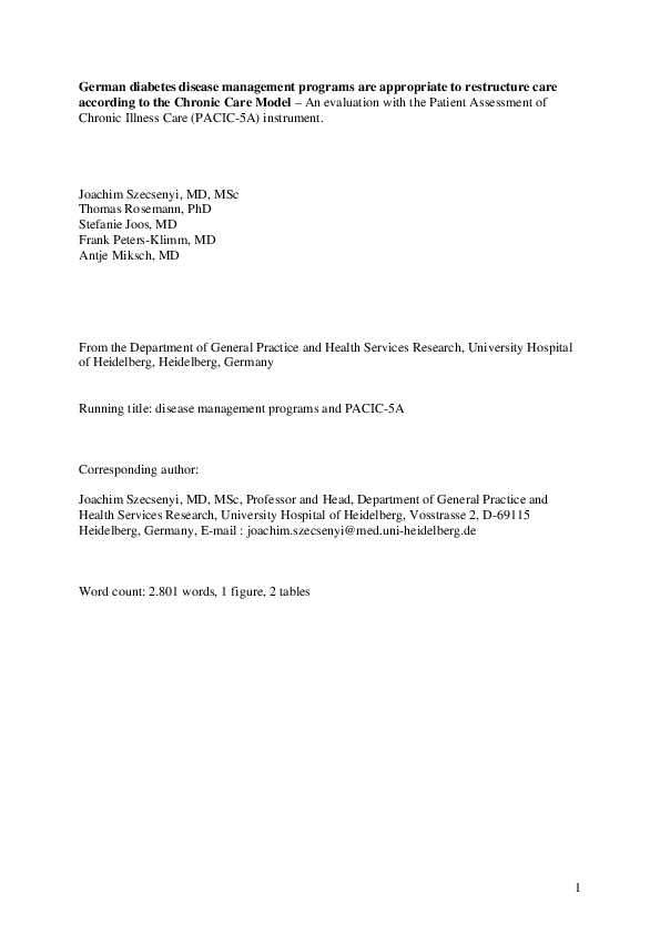 (PDF) German diabetes disease management programs are appropriate to ...